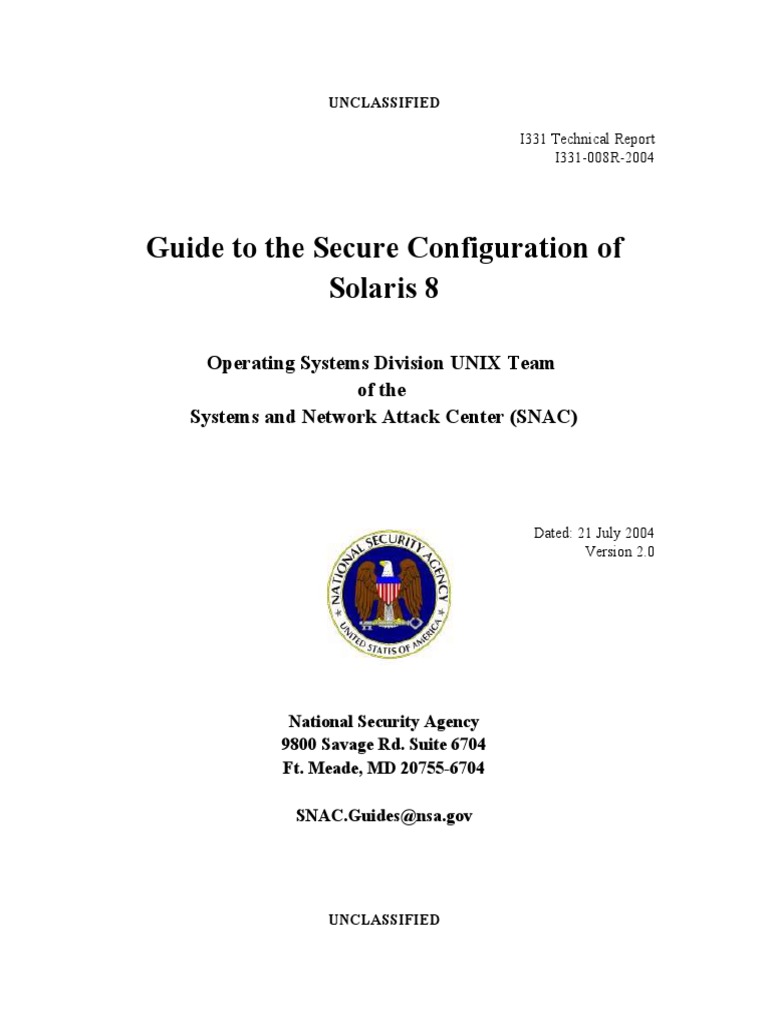 Solaris 8 Security Guide | PDF | I Pv6 | Superuser