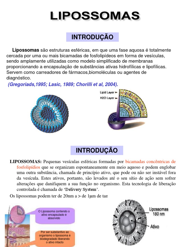 Lipossomas Mais Ou Menos | PDF | Lipossoma | Bioquímica