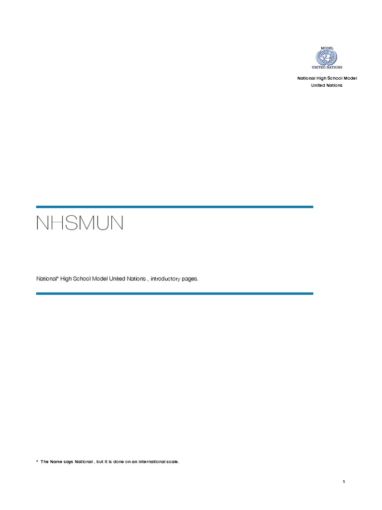 A Guide To NHSMUN | PDF | Behavior Modification | Learning