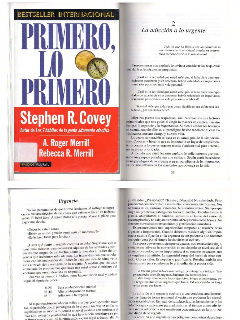 COVEY, Primero, Lo Primero Pgs 39 A 52 | PDF