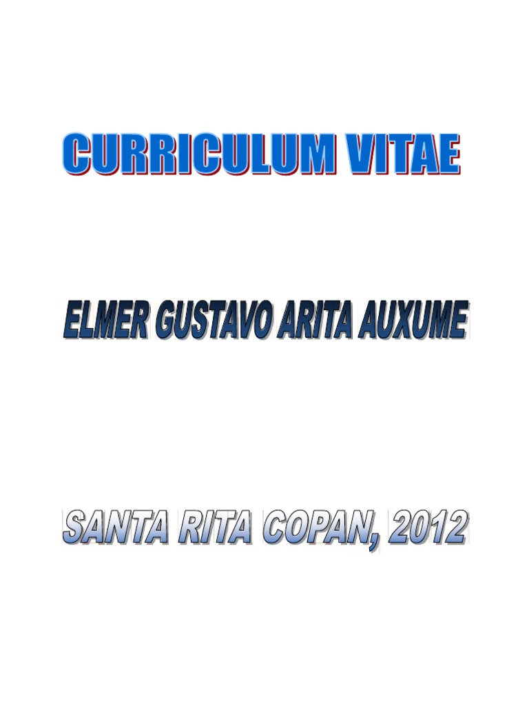 Curriculum Vitae Elmer PDF | PDF | Escuelas | Educación avanzada