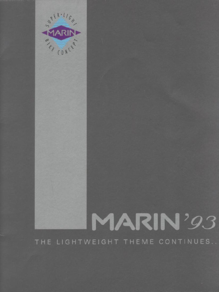 1993 Marin Bikes Catalog | PDF