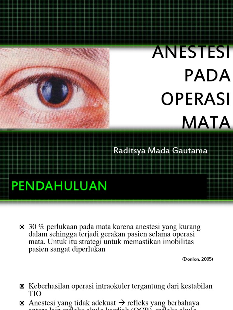 Anestesi Pada Operasi Mata | PDF | Pengembangan Diri