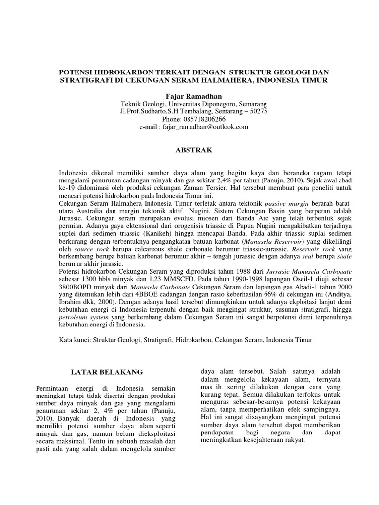 Paper Seram Basin | PDF