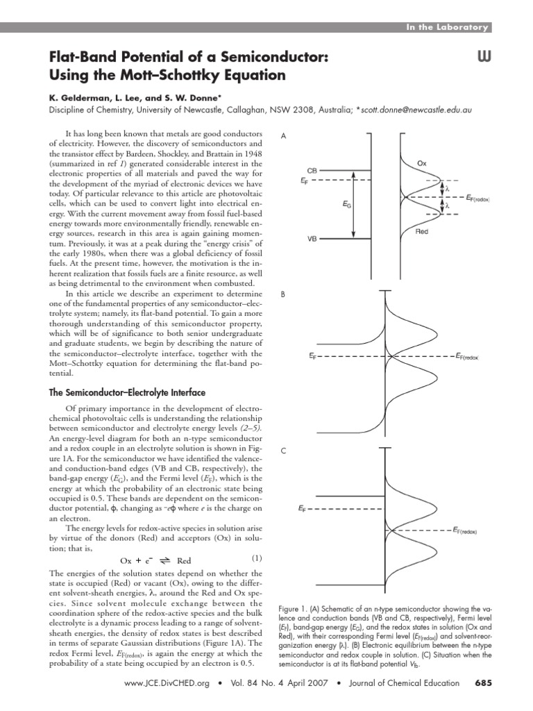 How To Calculate Eft by Mott-Schottky1 | PDF | Semiconductors | Capacitor