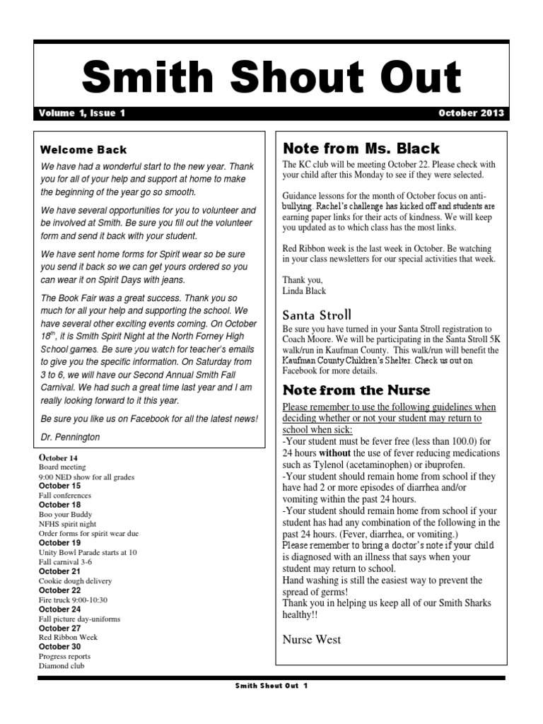 Smith Shout Out: October 2013 Events | PDF | Entertainment (General ...
