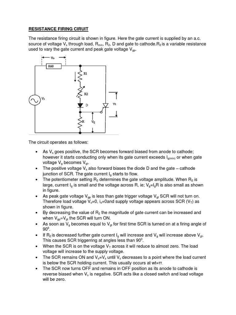 R and RC Firing Circuits | PDF | P–N Junction | Cathode
