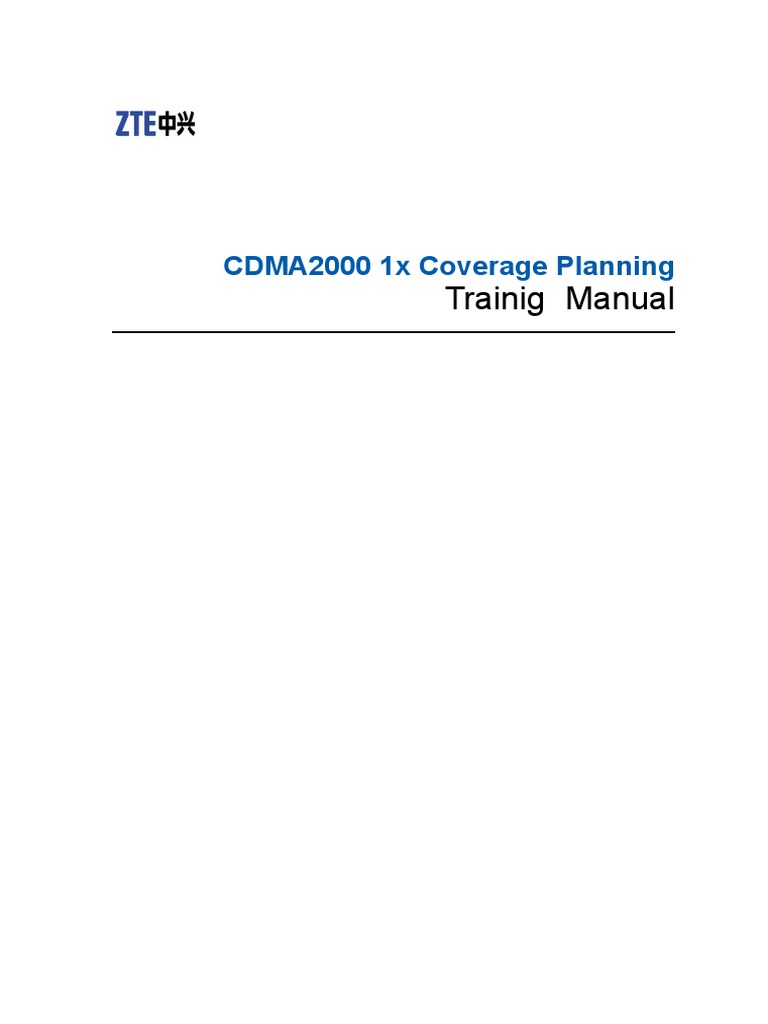 Trainig Manual: CDMA2000 1x Coverage Planning | PDF