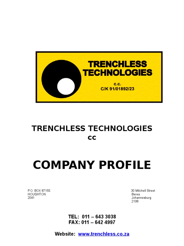Trenchless Technologies Overview | PDF | Civil Engineering | Science And Technology