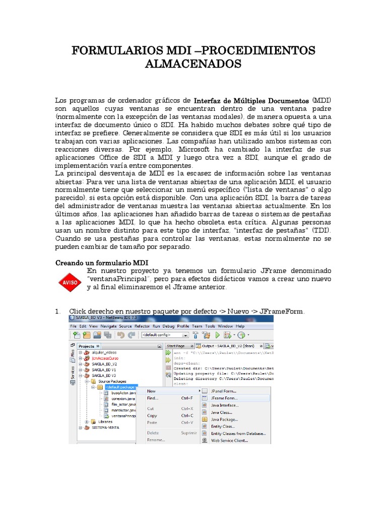 Formularios Mdi | PDF | Interfaces gráficas de usuario | Software del sistema