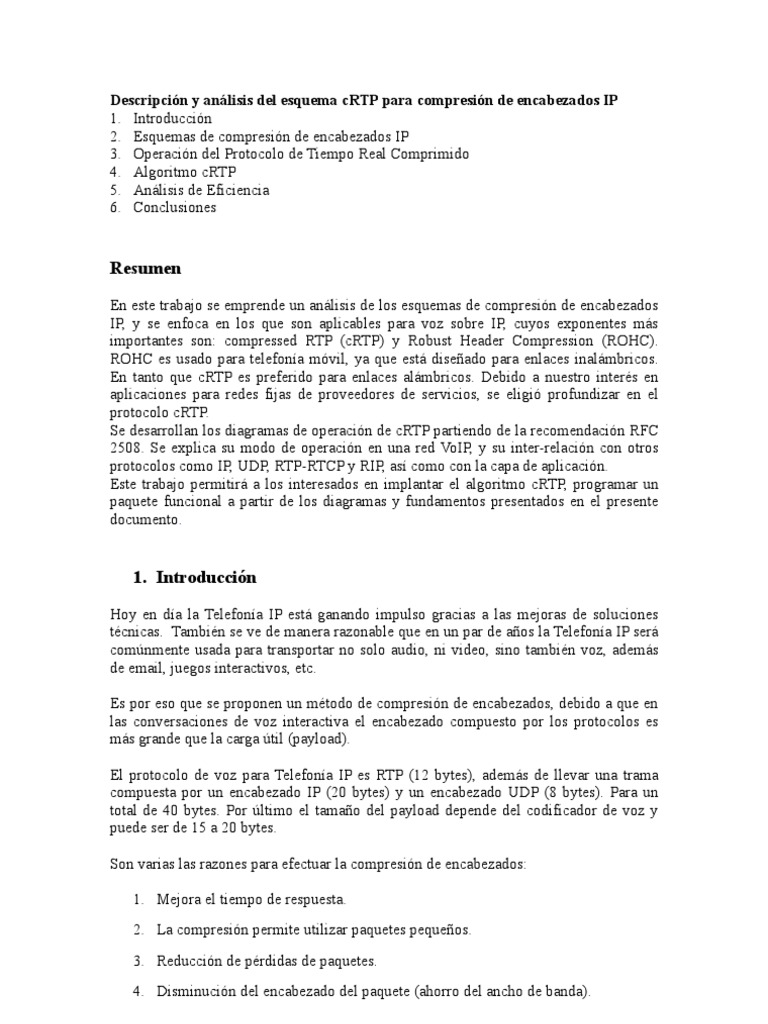 02 Esquema CRTP | PDF | Voz sobre IP | Protocolos de internet
