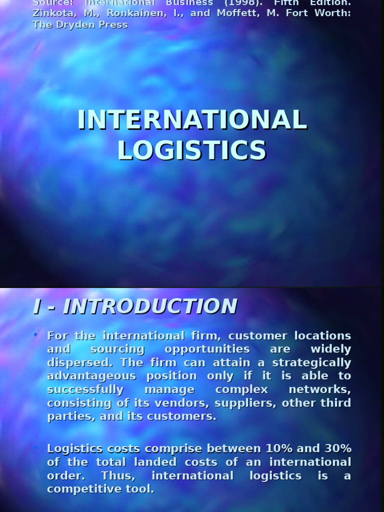 International Logistics | PDF | Logistics | Supply Chain Management
