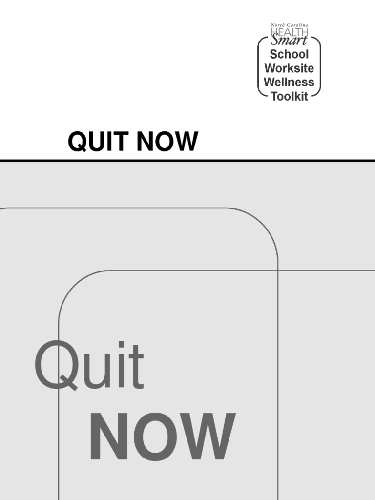 Quit Tobacco for Good with the I QUIT Challenge | PDF | Smoking ...