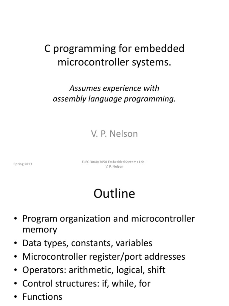 C Programming For Embedded System Applications | PDF