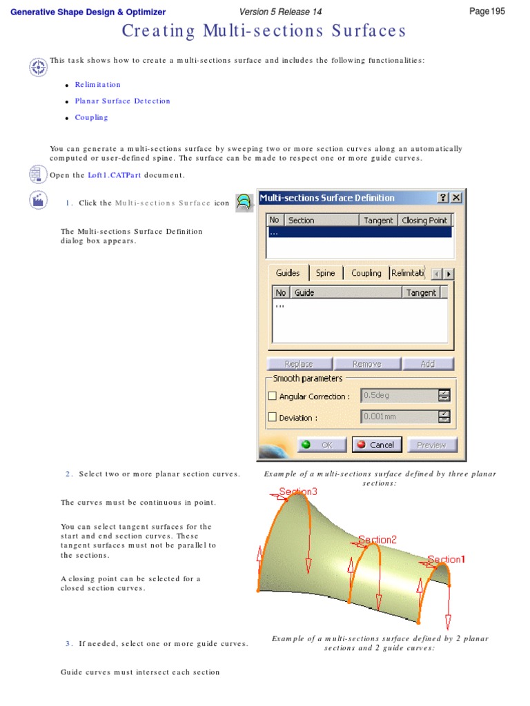 Multi-Sections Surfaces PDF | PDF | Tangent | Curve