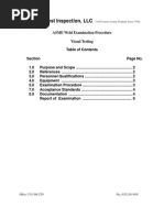 Weld Visual Inspection NDT Sample Test Report Format | PDF | Technology ...
