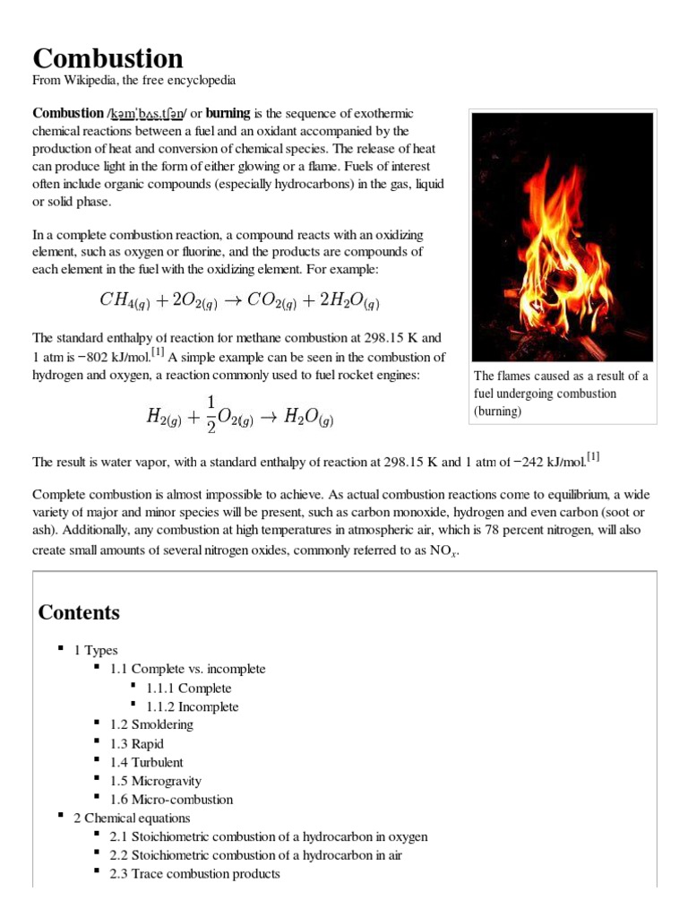 Combustion Basic Information | PDF | Combustion | Fuels