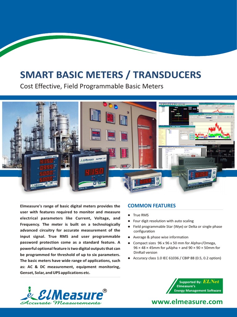Smart Basic Meters / Transducers | PDF | Direct Current | Amplifier