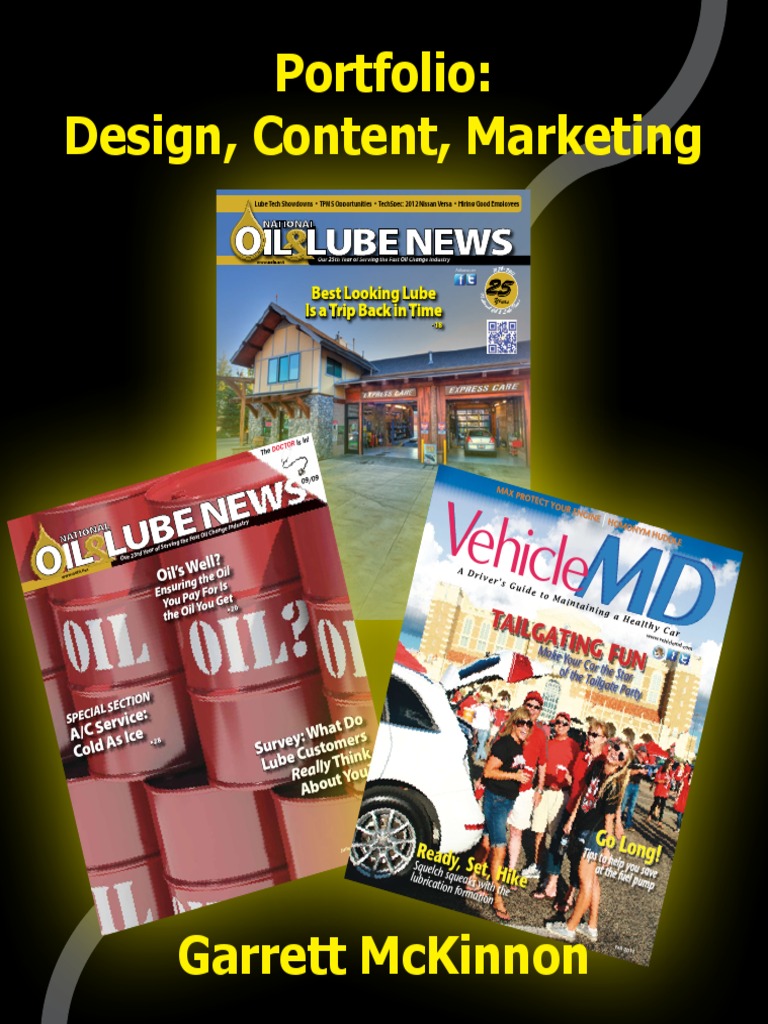 Garrett McKinnon Porfolio | PDF | Motor Oil | Car