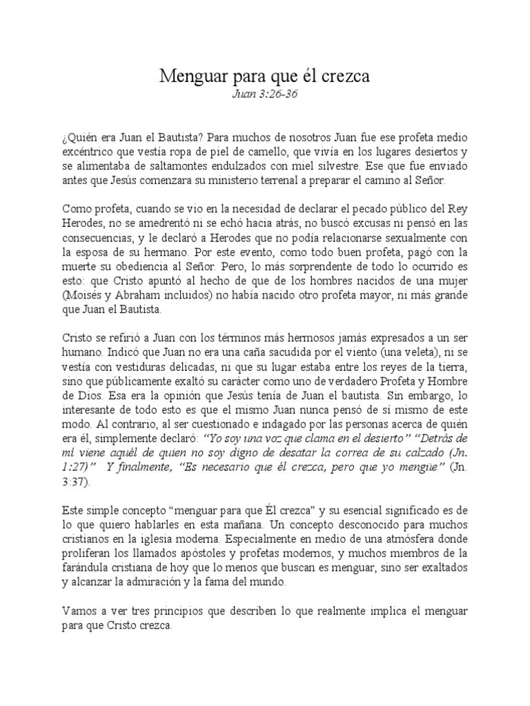 Menguar para Que El Crezca | PDF