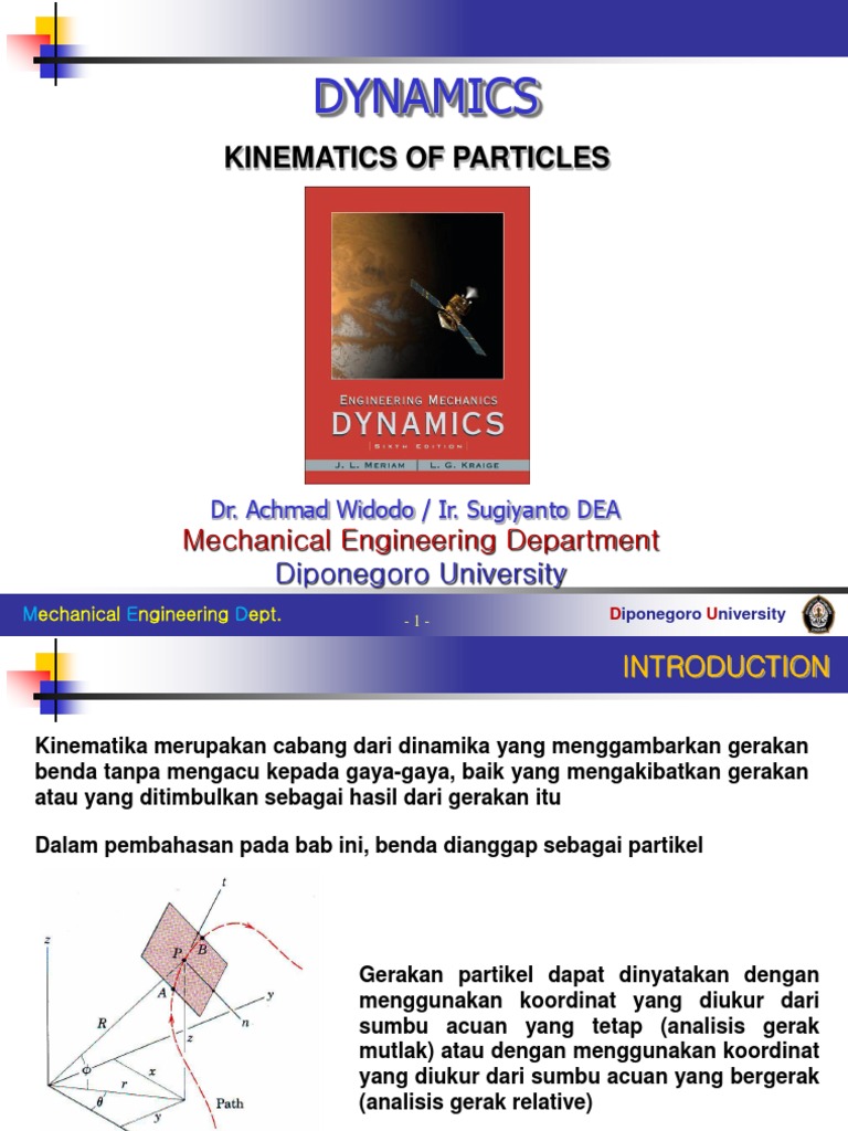 Chapter # 2 Kinematics of Particles | PDF