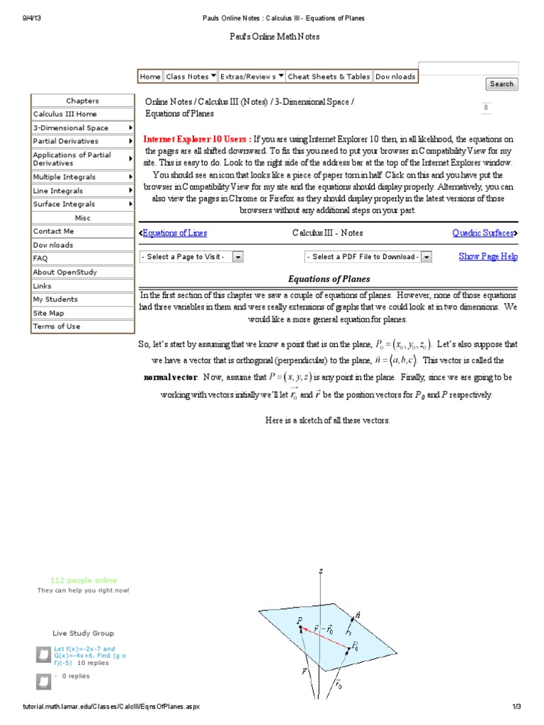 Finding Equation of Plane | PDF | Plane (Geometry) | Vector Space