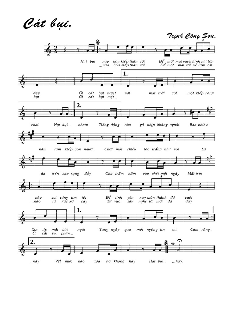 Cat Bui - Trinh Cong Son PDF | PDF