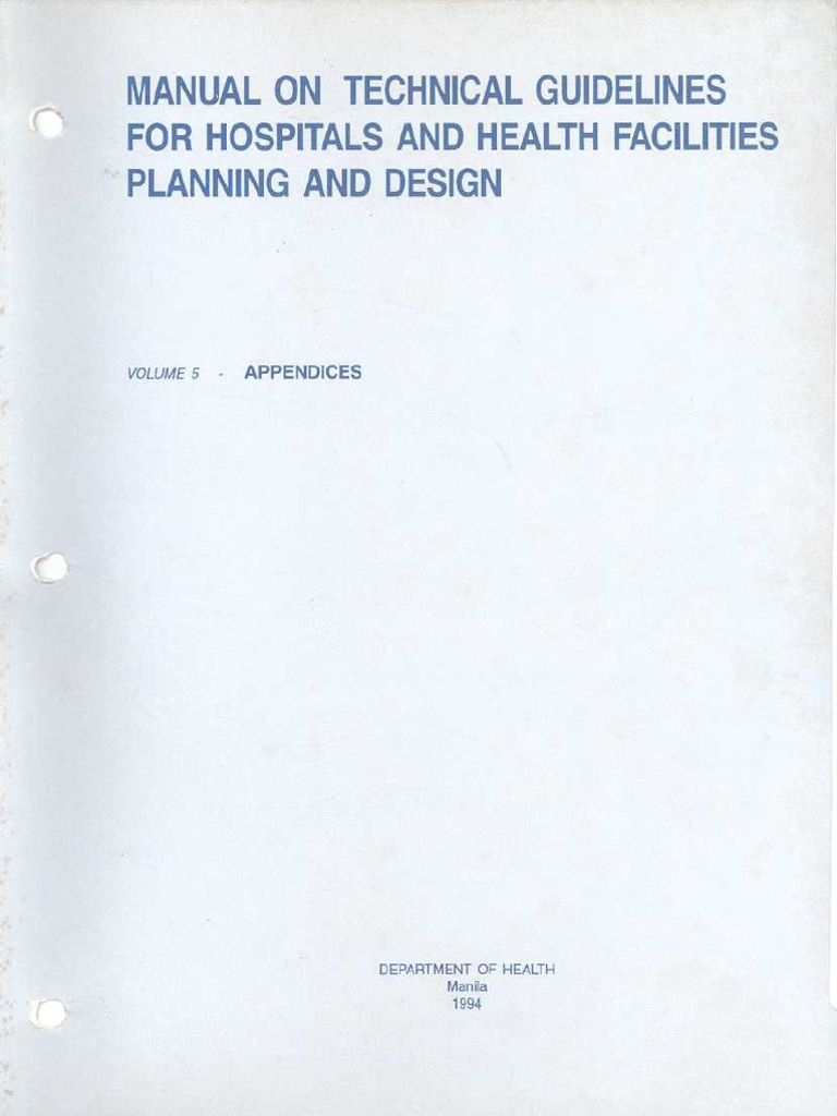 5 Appendices Doh Technical Guidelines Hospital Design 25 Bed | PDF