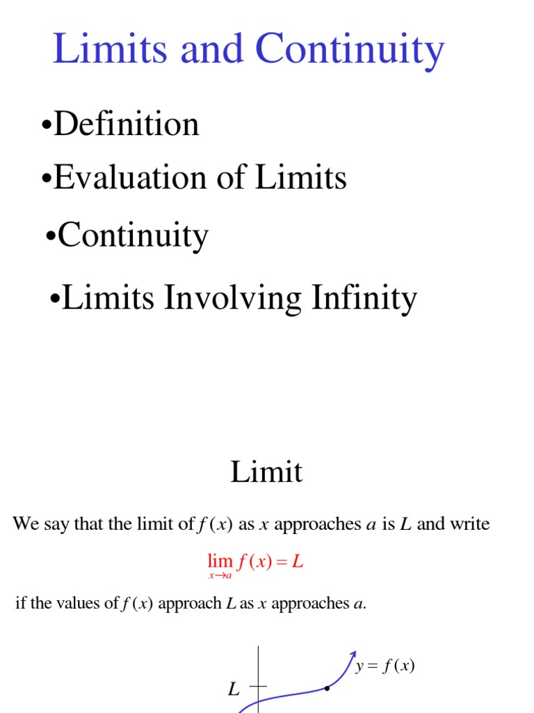 Limits and Continuity | PDF | Continuous Function | Asymptote