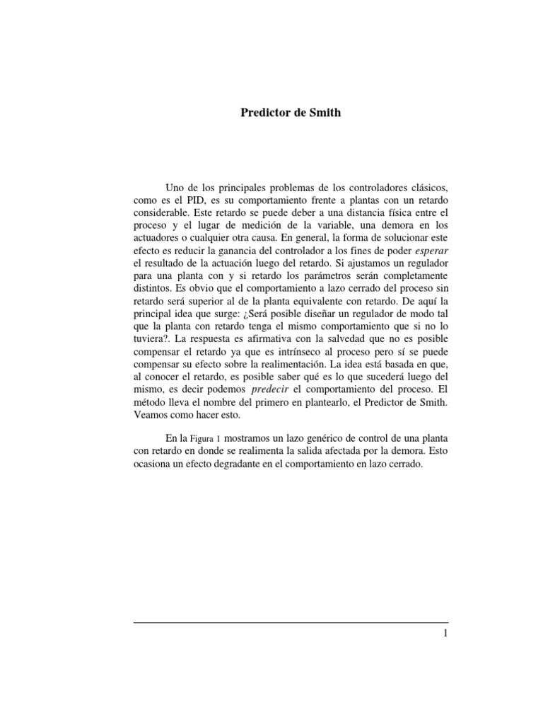 Predictor de Smith EXPLICACION | PDF