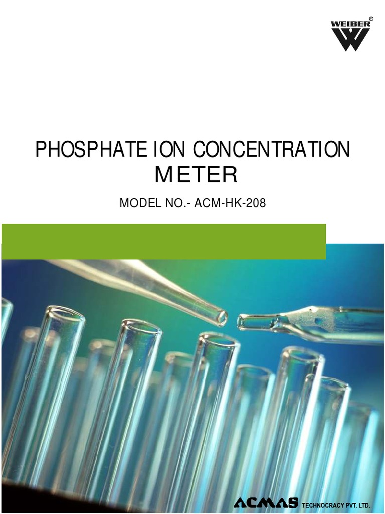 Phosphate Ion Concentration Meter | PDF | Calibration | Accuracy And ...