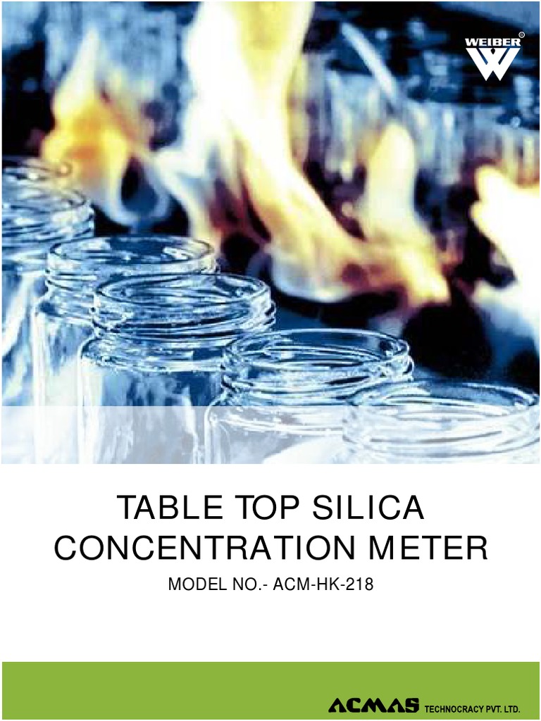 Table Top Silica Concentration Meter | PDF | Calibration | Accuracy And ...