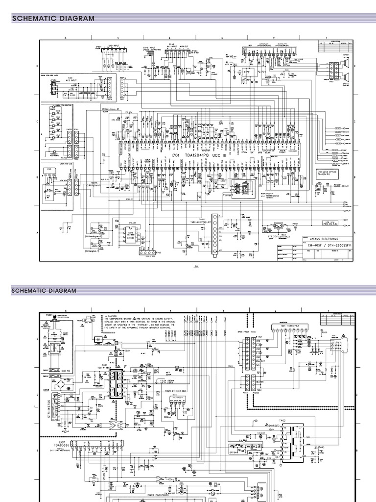 Daewoo Chassis Cn-405f (C-TV Dtq-2930 Schematic Diagram) | PDF