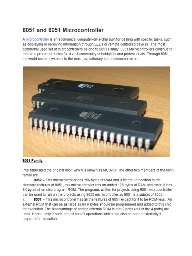 8051 Microcontroller