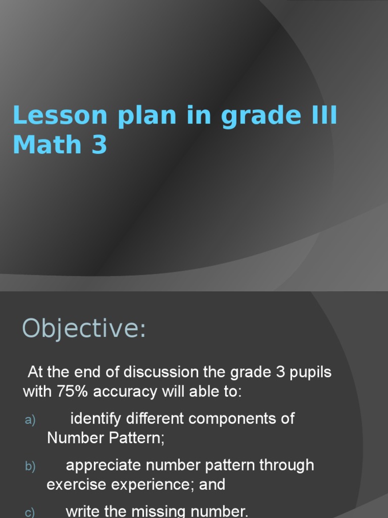 Lesson Plan in Grade III Math 3 | PDF