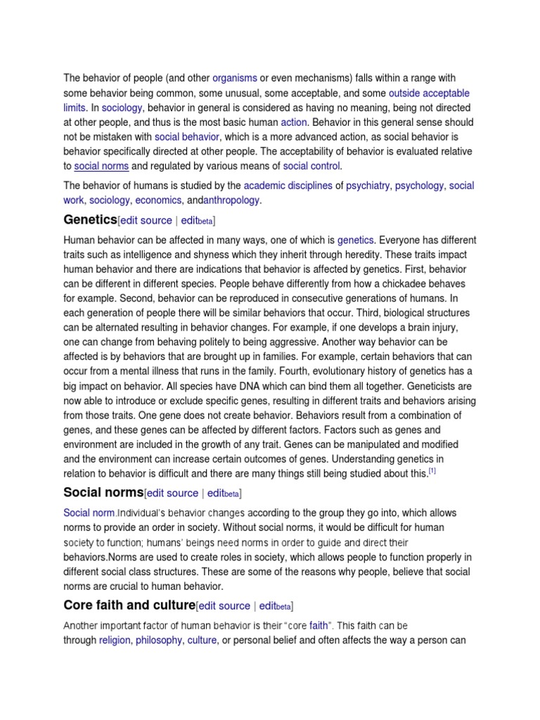 The Behavior of People | PDF | Human Behavior | Psychological Concepts