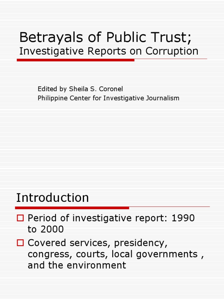 Corruption and Public Trust in the Philippines | PDF | Journalism ...