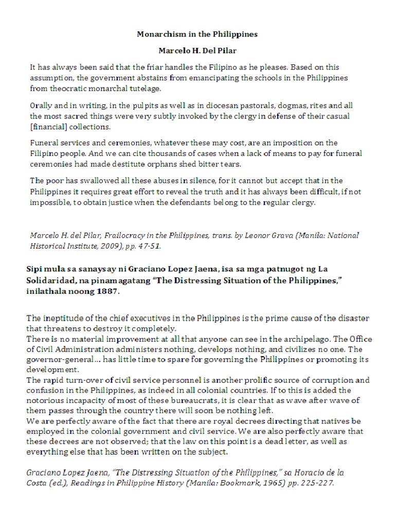 Monarchism in The Philippines | PDF