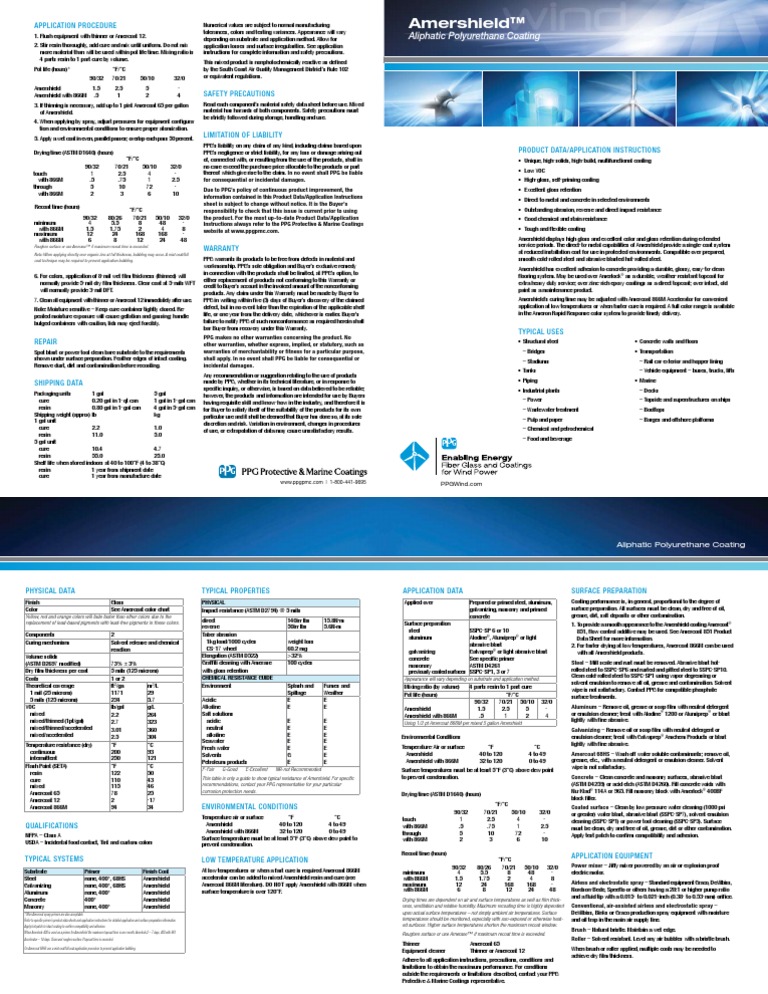 PPGPMC Amershield | PDF | Epoxy | Concrete