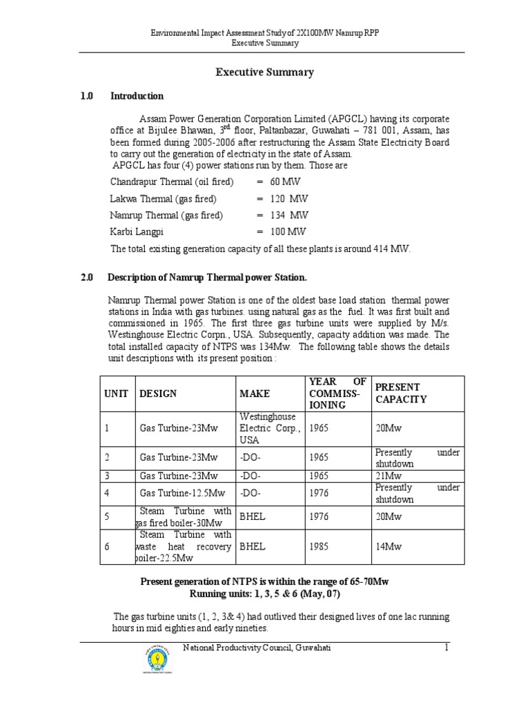 5 Namrup Thermal Power Plant | Power Station | Natural Gas