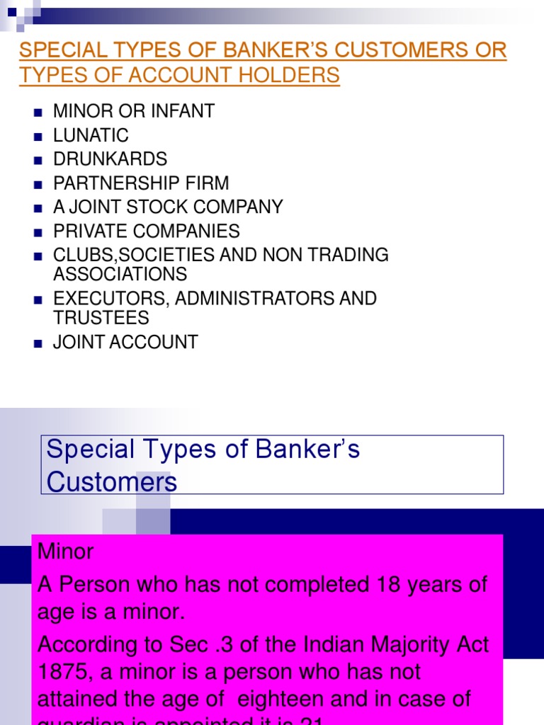 Special Types of Bank Customers | PDF