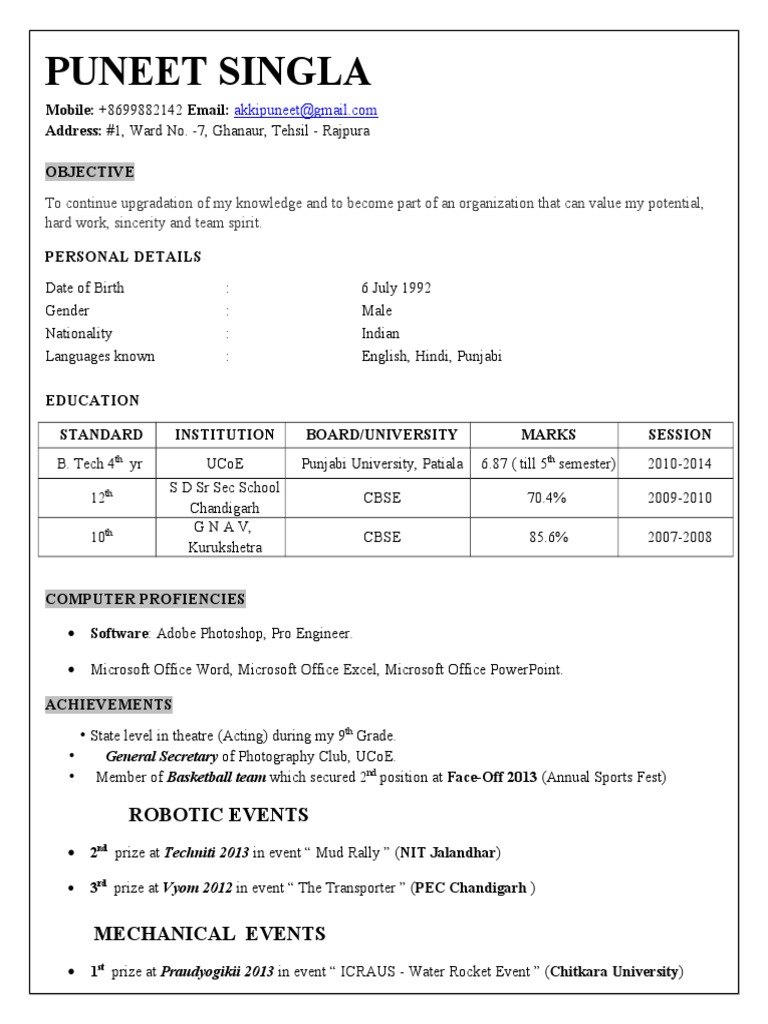 Puneet Singla CV | PDF | Software | Computing And Information Technology