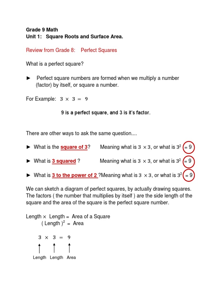 GR 9 Math Unit 1 Notes Web | PDF | Fraction (Mathematics) | Elementary ...