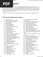 ANSI Device Numbers | PDF | Relay | Switch