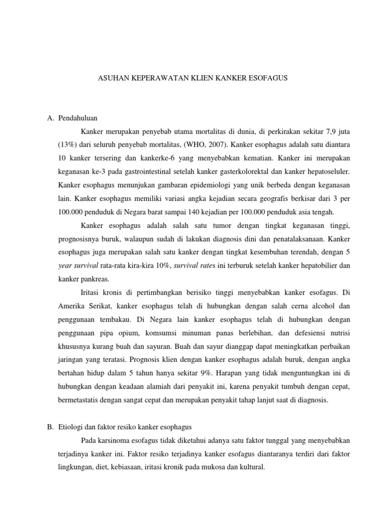 Kanker Esofagus | PDF
