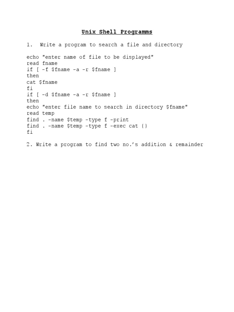 Shell Prog | PDF | Areas Of Computer Science | Operating System Technology
