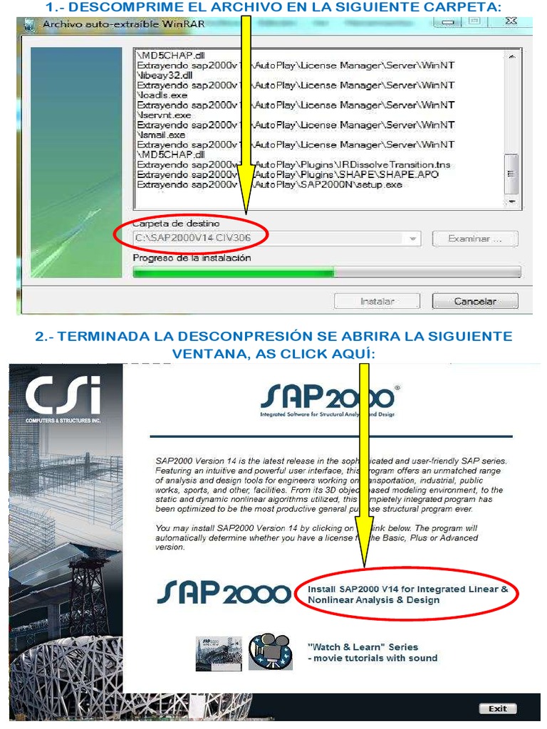 Pasos para Instalar El Sap 2000 | PDF