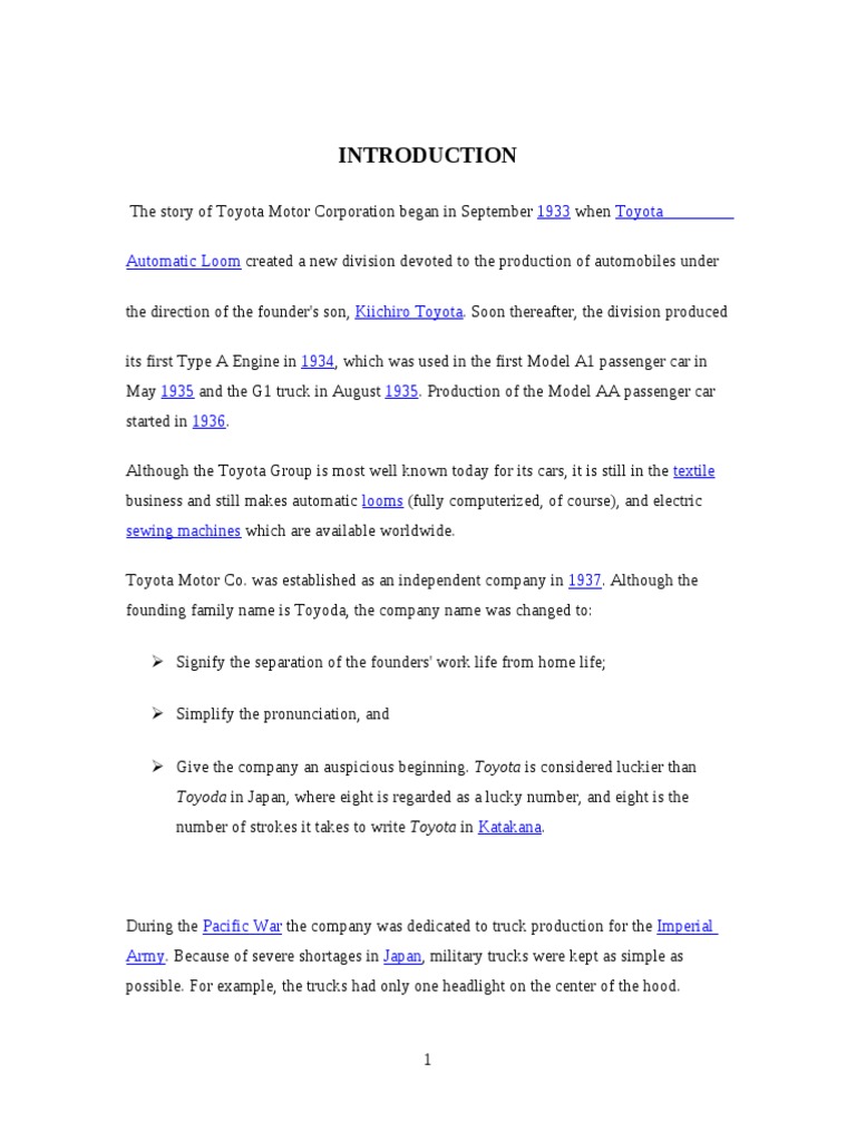Toyota Project Final | PDF | Competitive Advantage | Toyota
