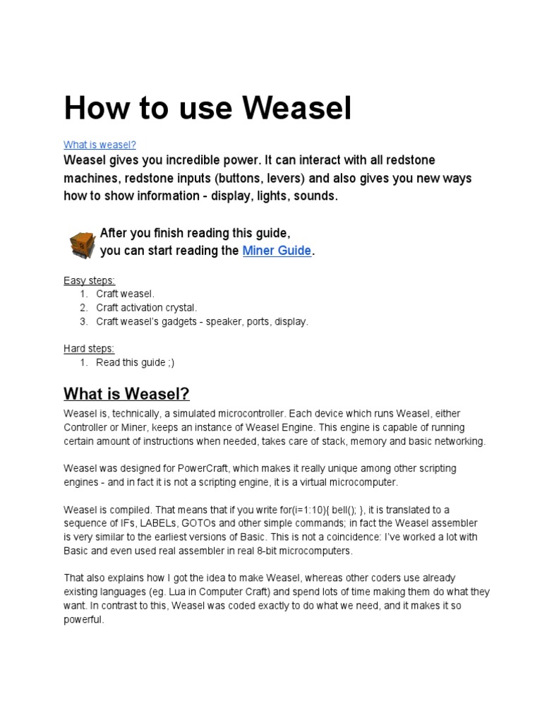 How To Use Weasel Controllers | PDF | Control Flow | Variable (Computer Science)