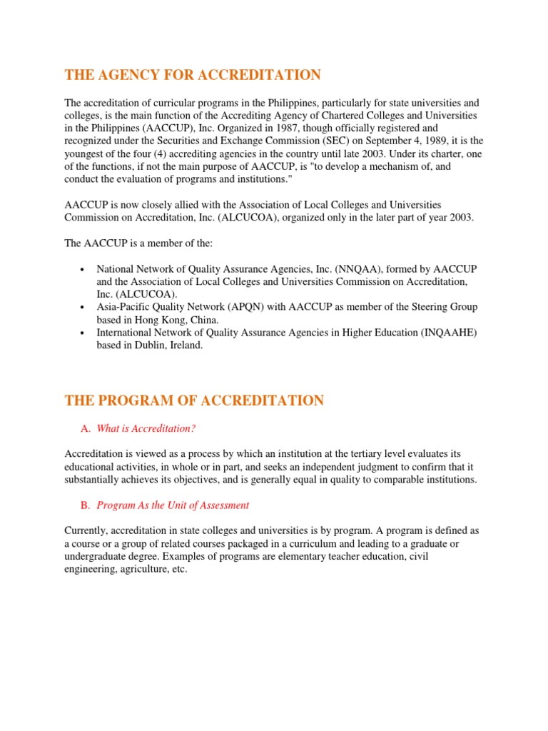 Accreditation | PDF | College | Educational Stages